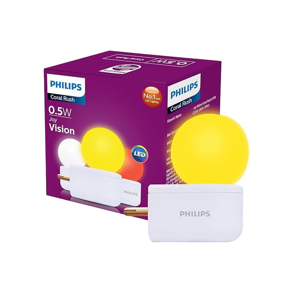 Philips Lighting Coral Rush Joy Vision Yellow 0.5 W LED Bulb (Yellow ...