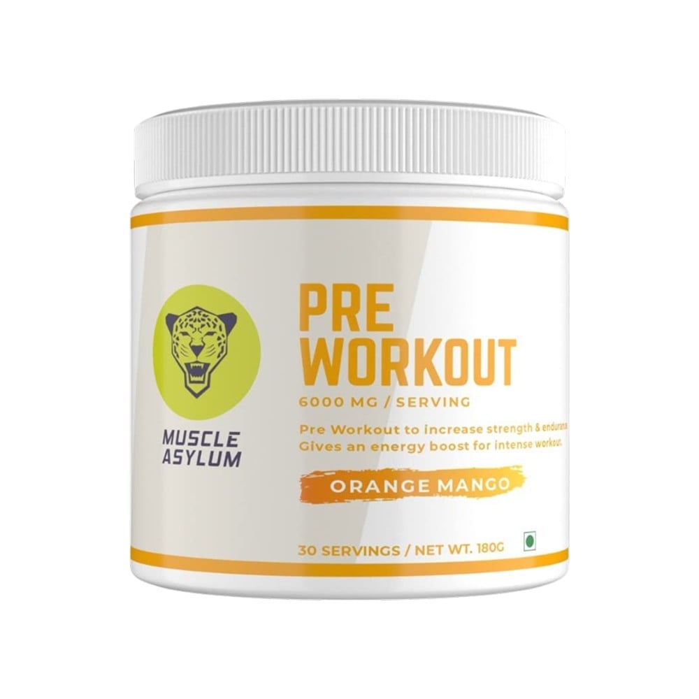 Muscle Asylum Pre Workout Powder (Orange Mango) Price - Buy Online at ...