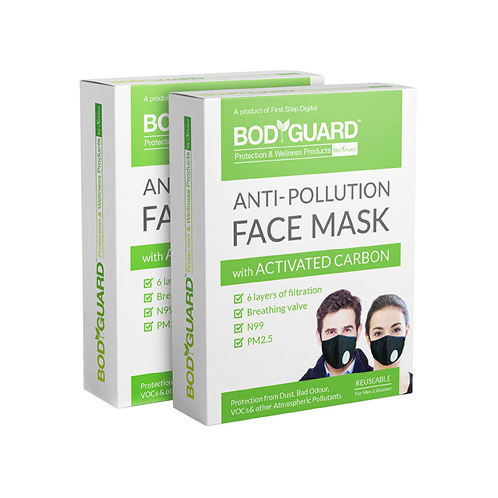 Bodyguard Reusable Anti Pollution Activated Carbon, N99 + PM2.5 Mask ...