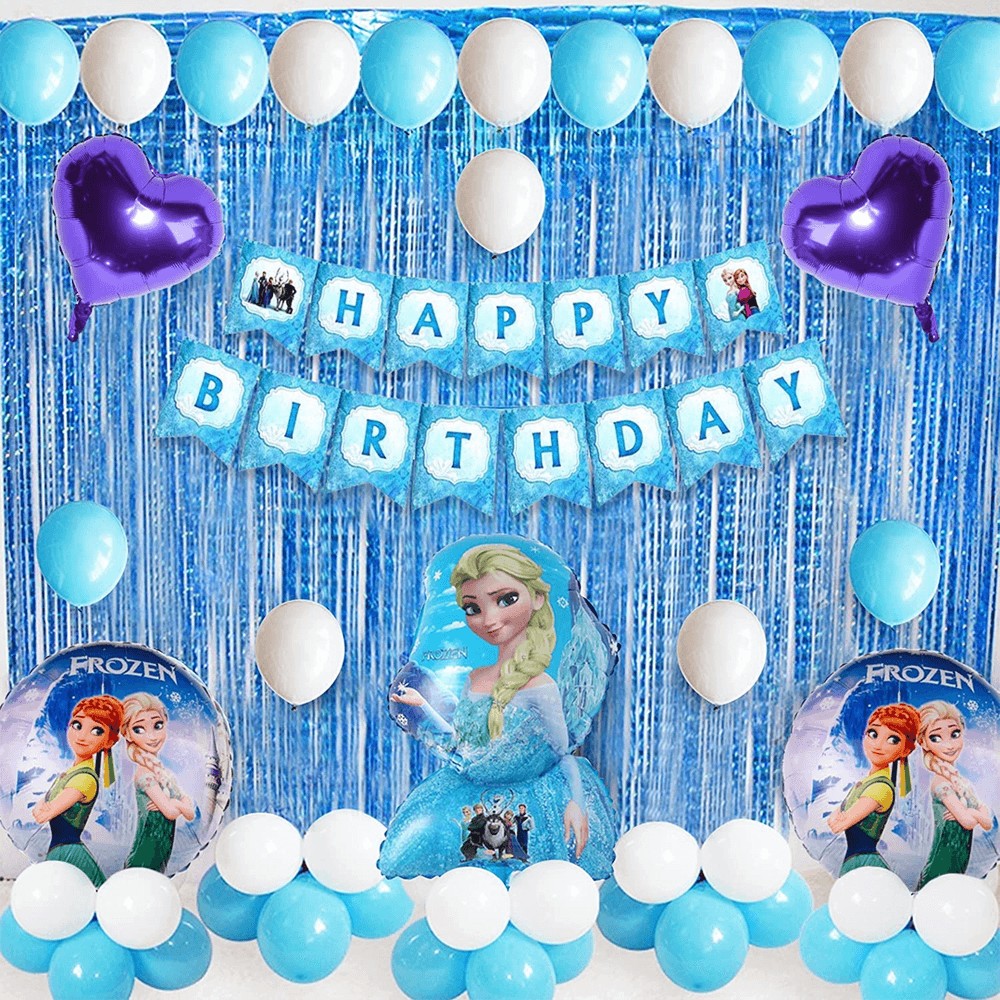 Happy Birthday Frozen Theme Decoration Kit by Party Propz Price - Buy ...