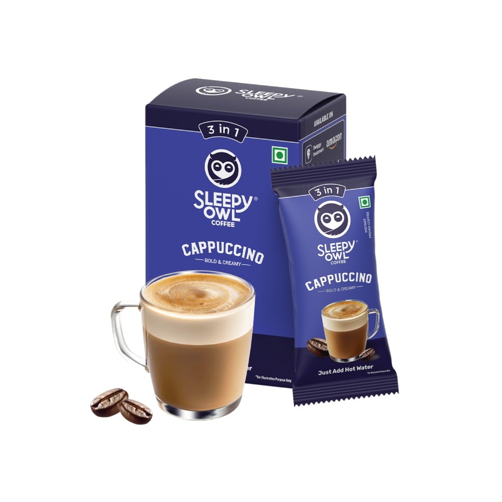Sleepy Owl Cappuccino Instant Coffee Premix (3 in 1) Price - Buy Online ...