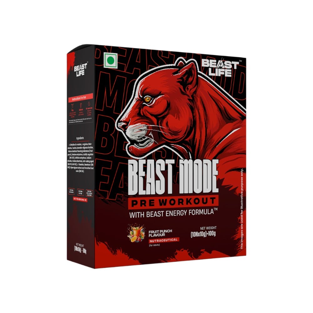 BeastLife Beast Mode Pre Workout (Fruit Punch) Price - Buy Online at ...