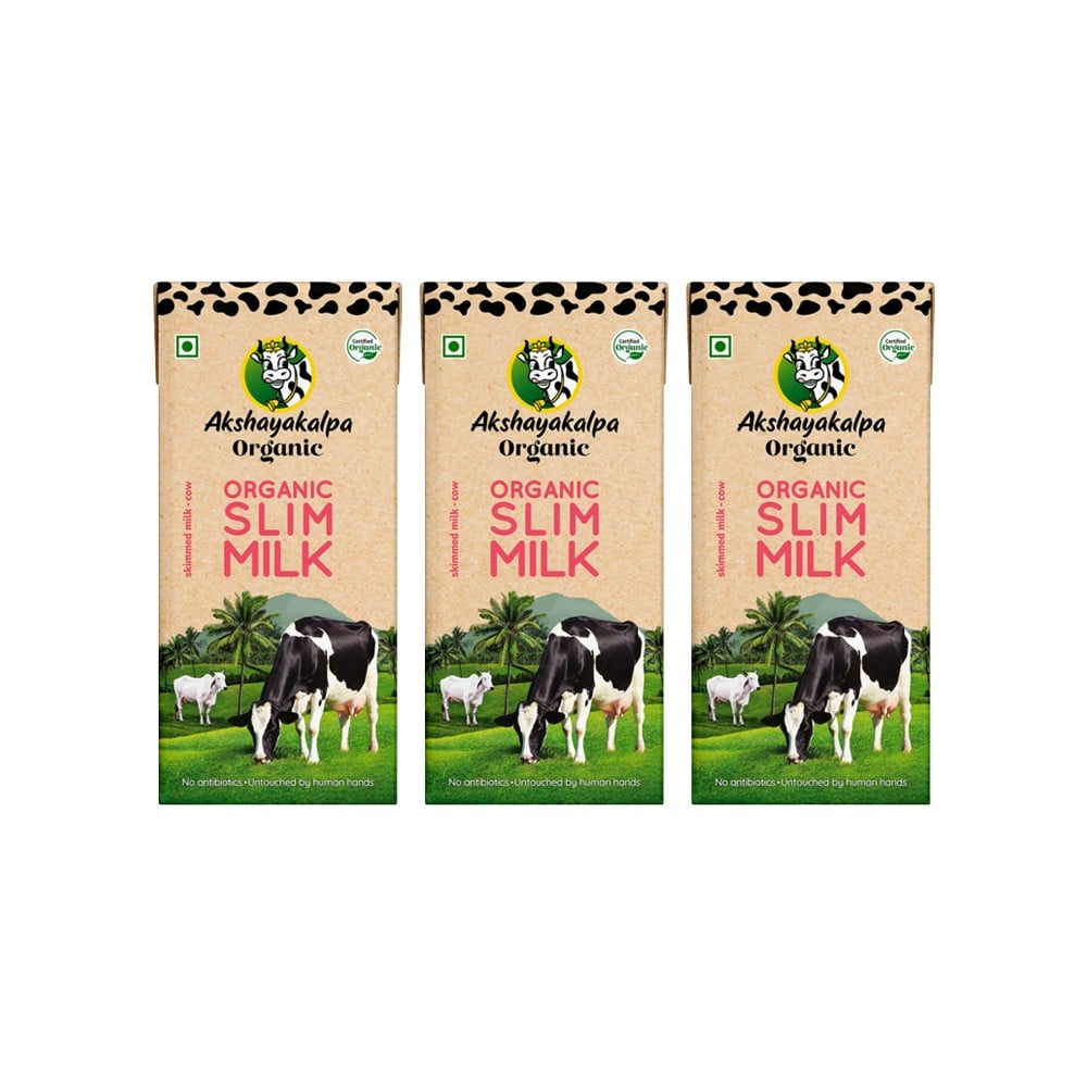 Akshayakalpa Organic Slim Milk - Pack of 3 Price - Buy Online at Best ...