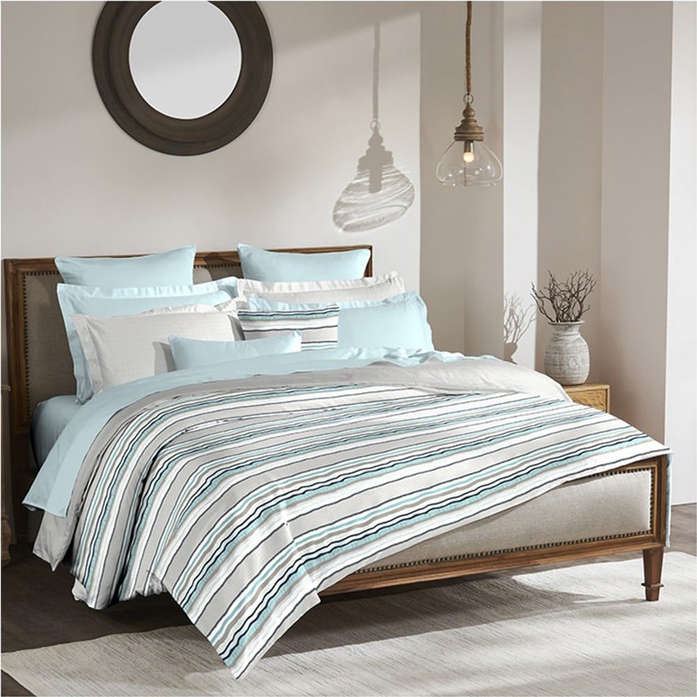 myTrident Classic Cotton Double Bedsheet (144 TC, Geo Play Grey) Price ...