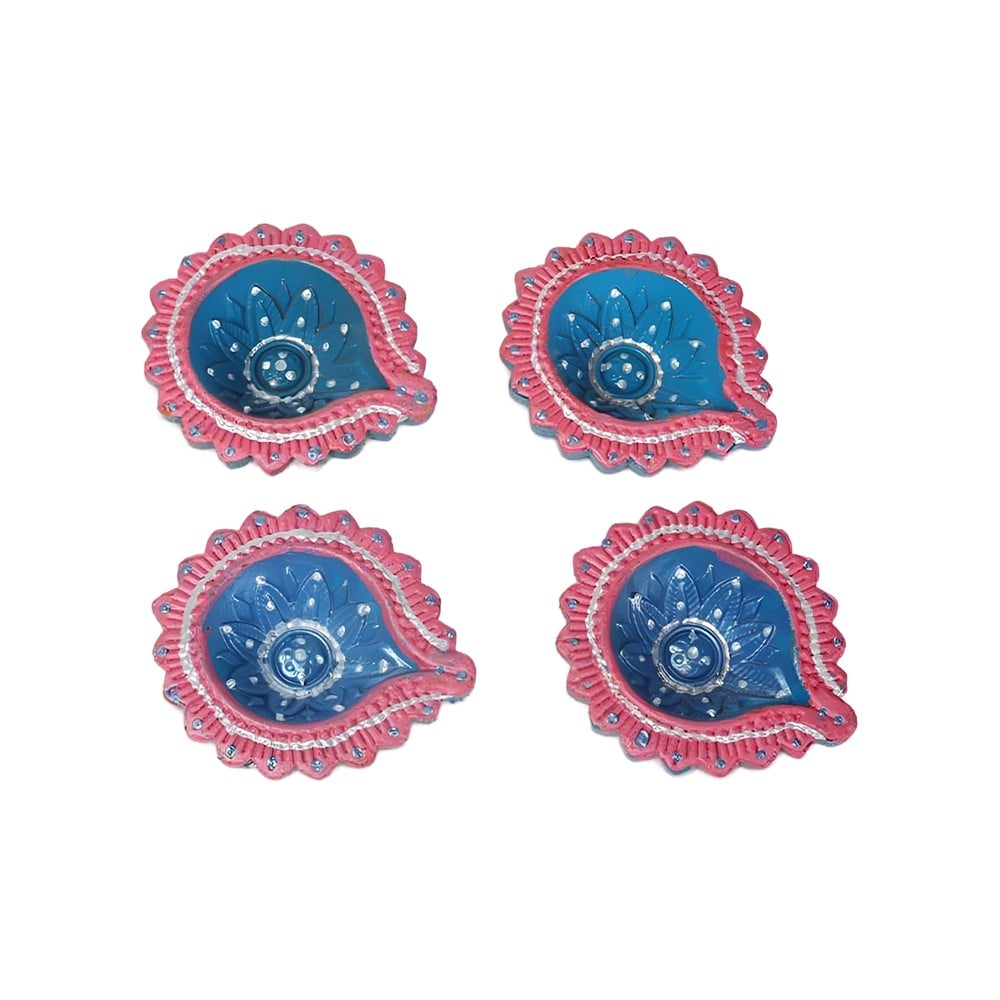 Handmade Printed Diya Set (Multicolour) by GHH Price - Buy Online at ...