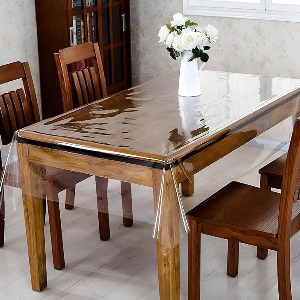 Kuber Industries PVC Dining Table Cover (6 Seater) (Transparent) Price ...