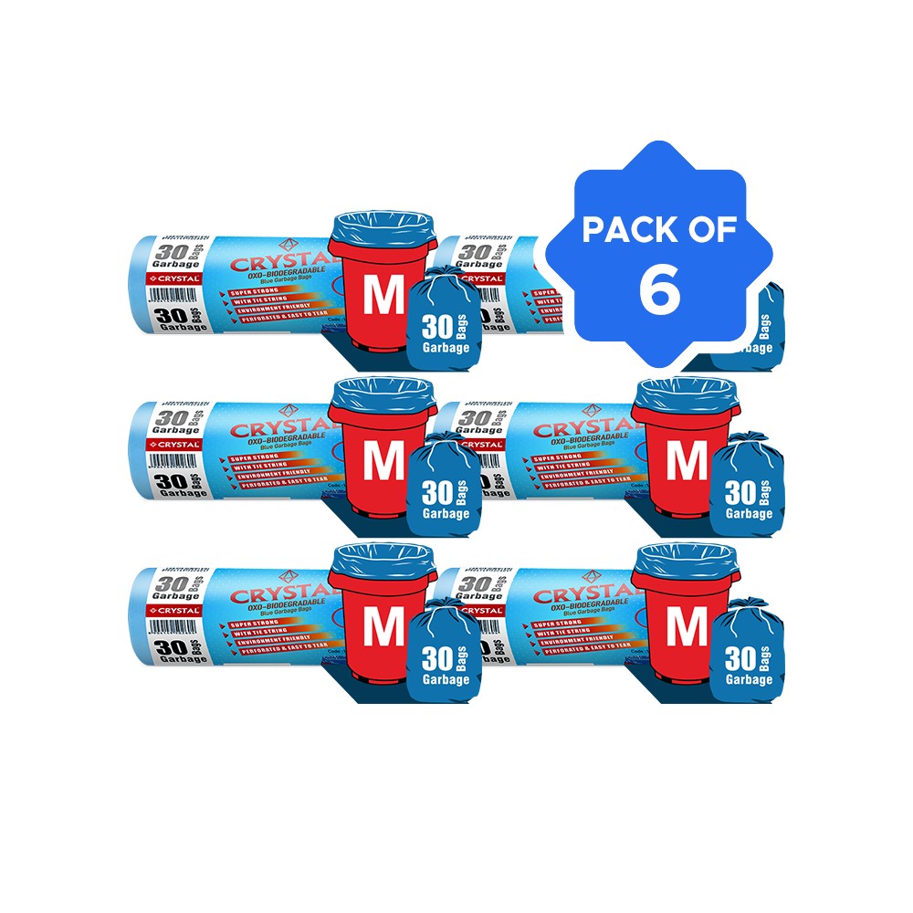 Crystal Garbage Bag (Medium, Blue) - Pack of 6 Price - Buy Online at ...