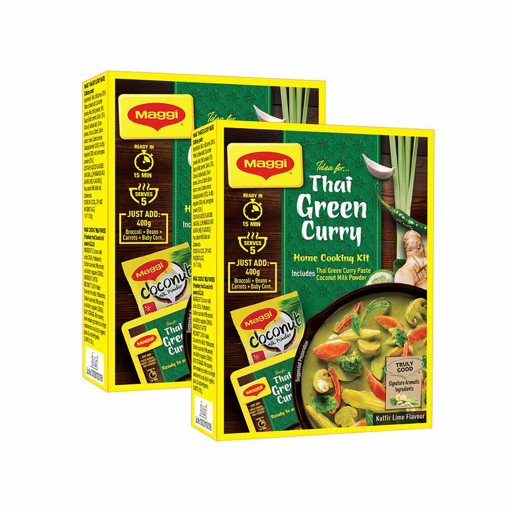 Maggi Authentic Thai Green Curry Ready to Eat (Home Kit, Ready In 3 ...