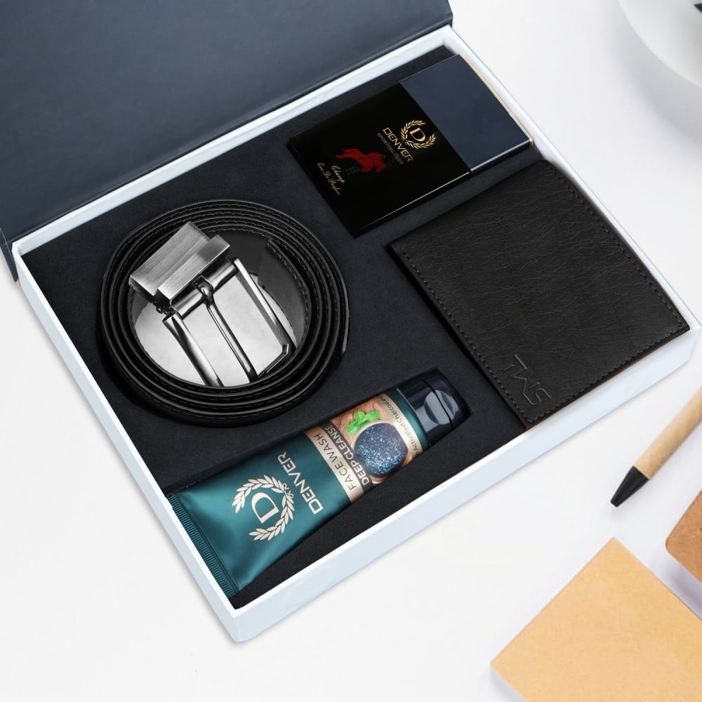 The Wallet Store Premium Gift Set for Men (Black) Price - Buy Online at ...