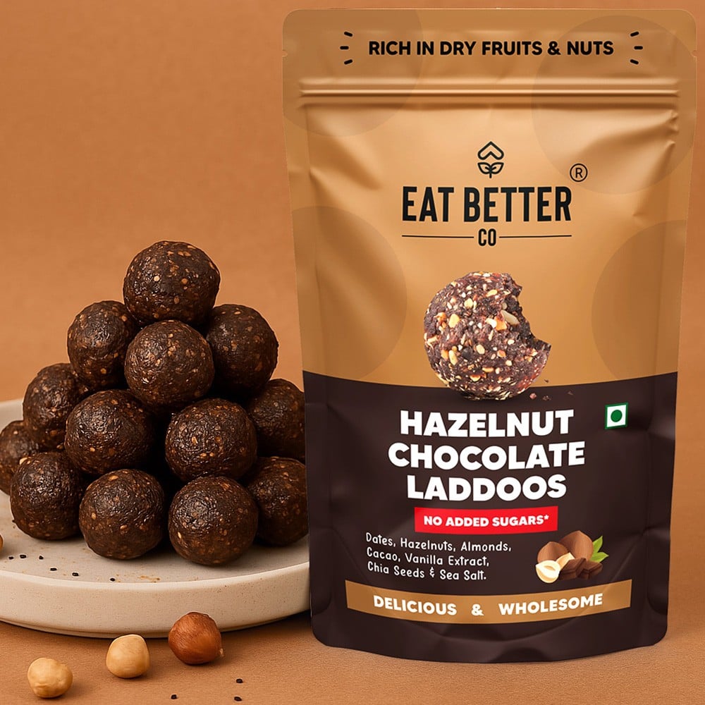 Hazelnut & Chocolate Sugar-Free Laddu Eat Better Co Price - Buy Online ...