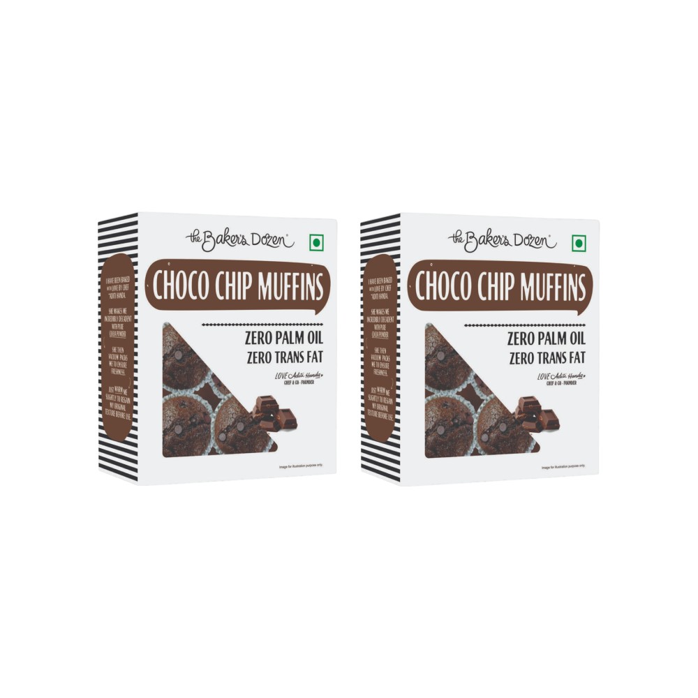 The Baker's Dozen Choco Chip Chocolate Muffin No Palm Oil, No ...