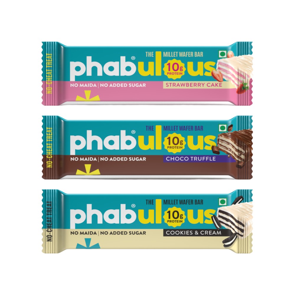 Phab 10g Protein Strawberry Cake Millet Protein Wafer Bar + 10g Protein ...
