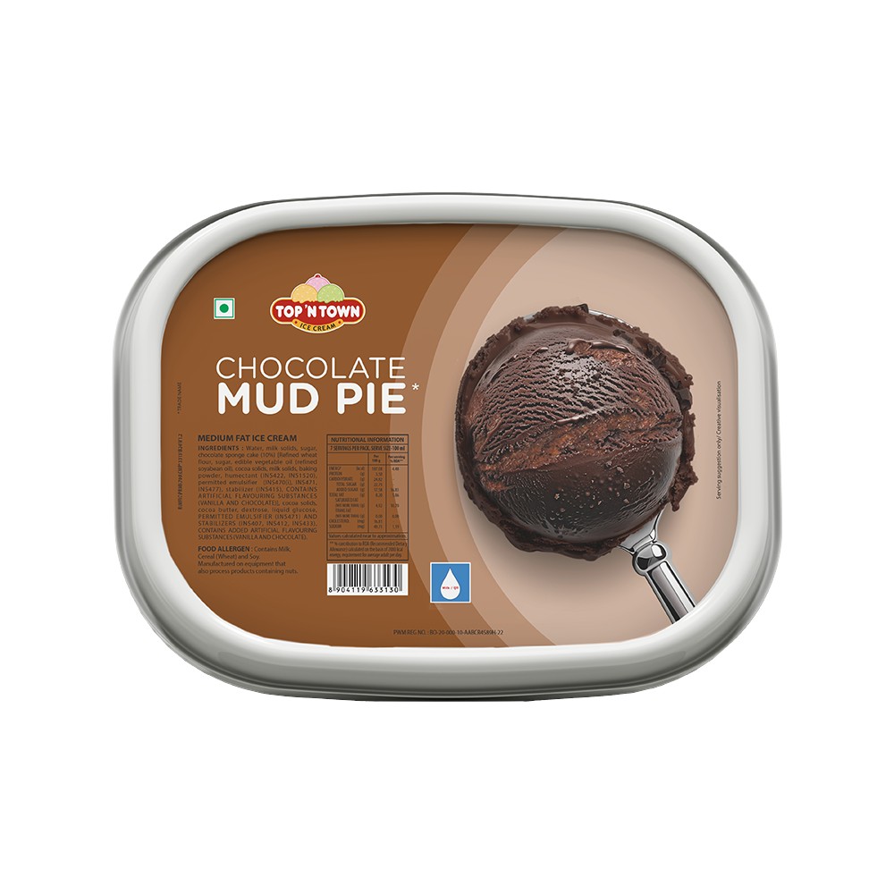Top N Town Chocolate Mud Pie Ice Cream Tub Price - Buy Online at Best ...
