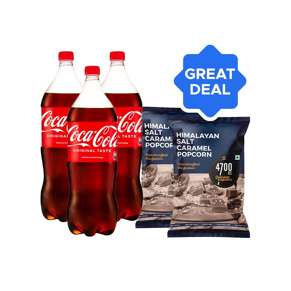 Coca-Cola Cola Soft Drink x 3 + 4700BC Himalayan Salt Caramel Gourmet ...
