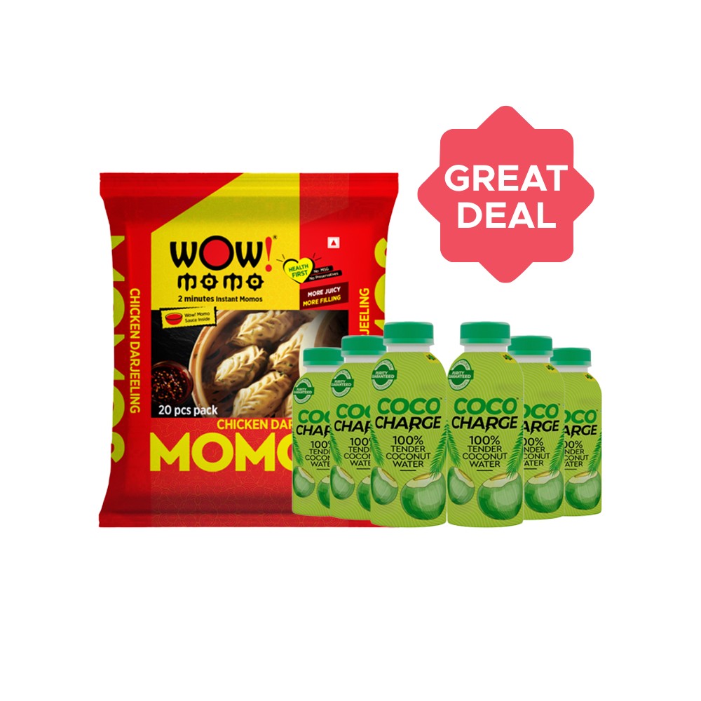 Wow! Momo Darjeeling Chicken Momos - 20 pieces (Frozen) + Wow! Coco ...