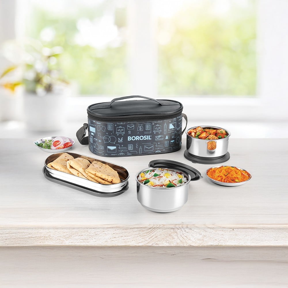 Borosil Stainless Steel Carry Fresh Lunch Box Price - Buy Online at ...