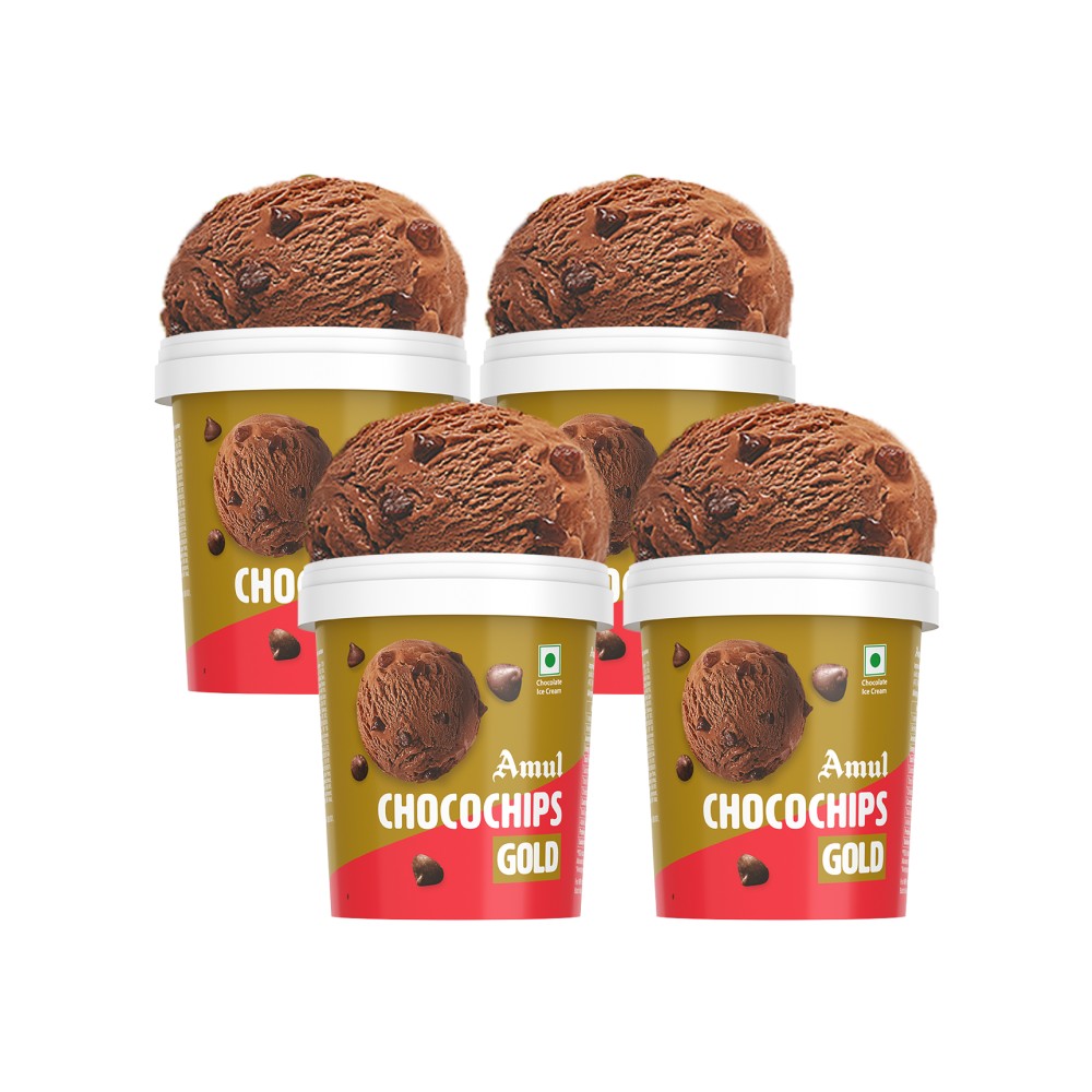 Amul Gold Chocochip Ice Cream Cup - Pack of 4 Price - Buy Online at ...