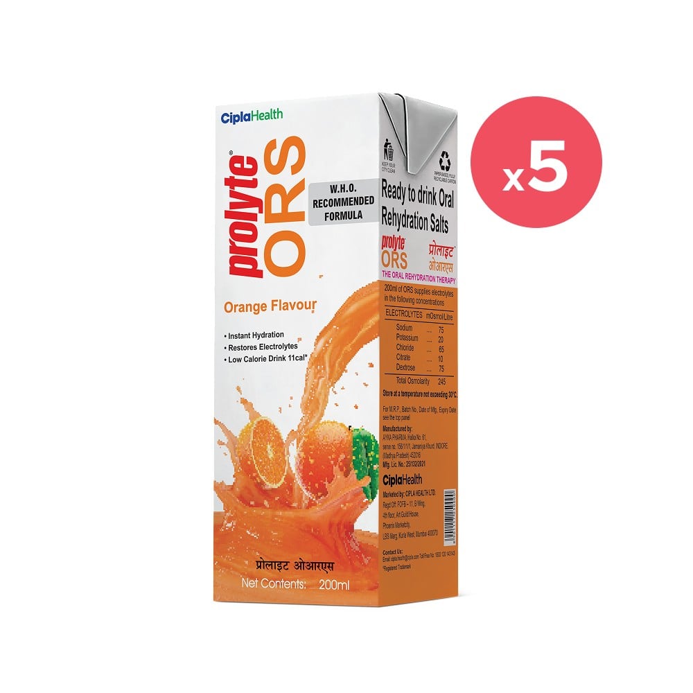 Prolyte Liquid ORS (Orange) - Pack of 5 Price - Buy Online at Best ...