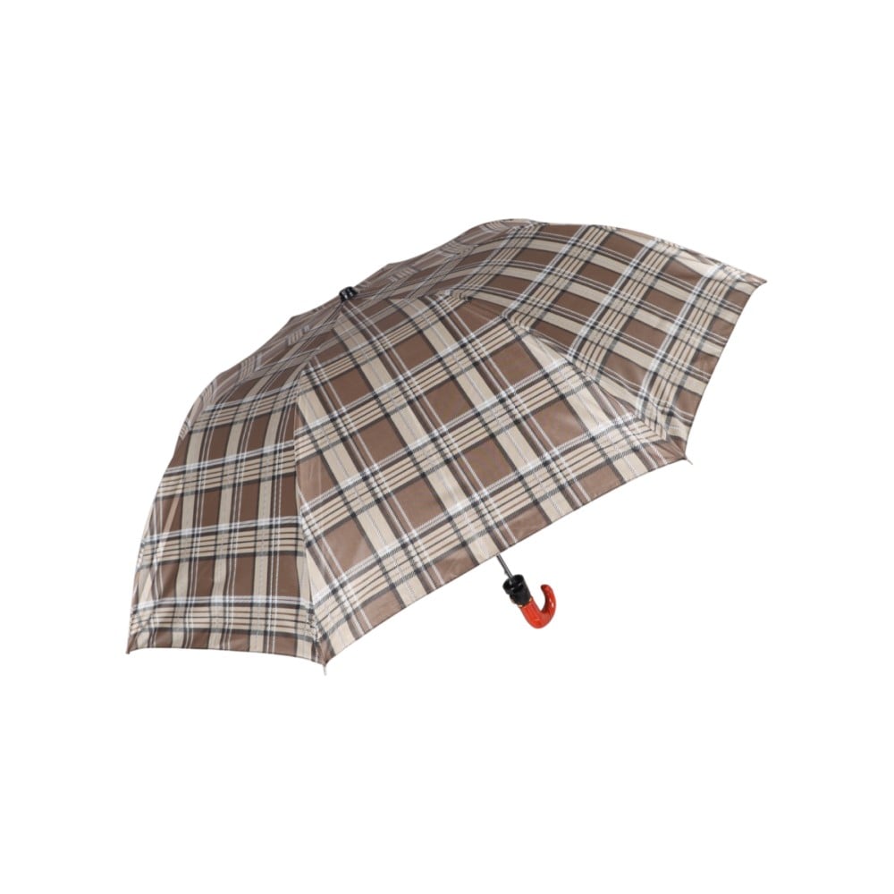 KK Checks Design 2 Fold Automatic Open Umbrella (Beige, Grey) Price ...