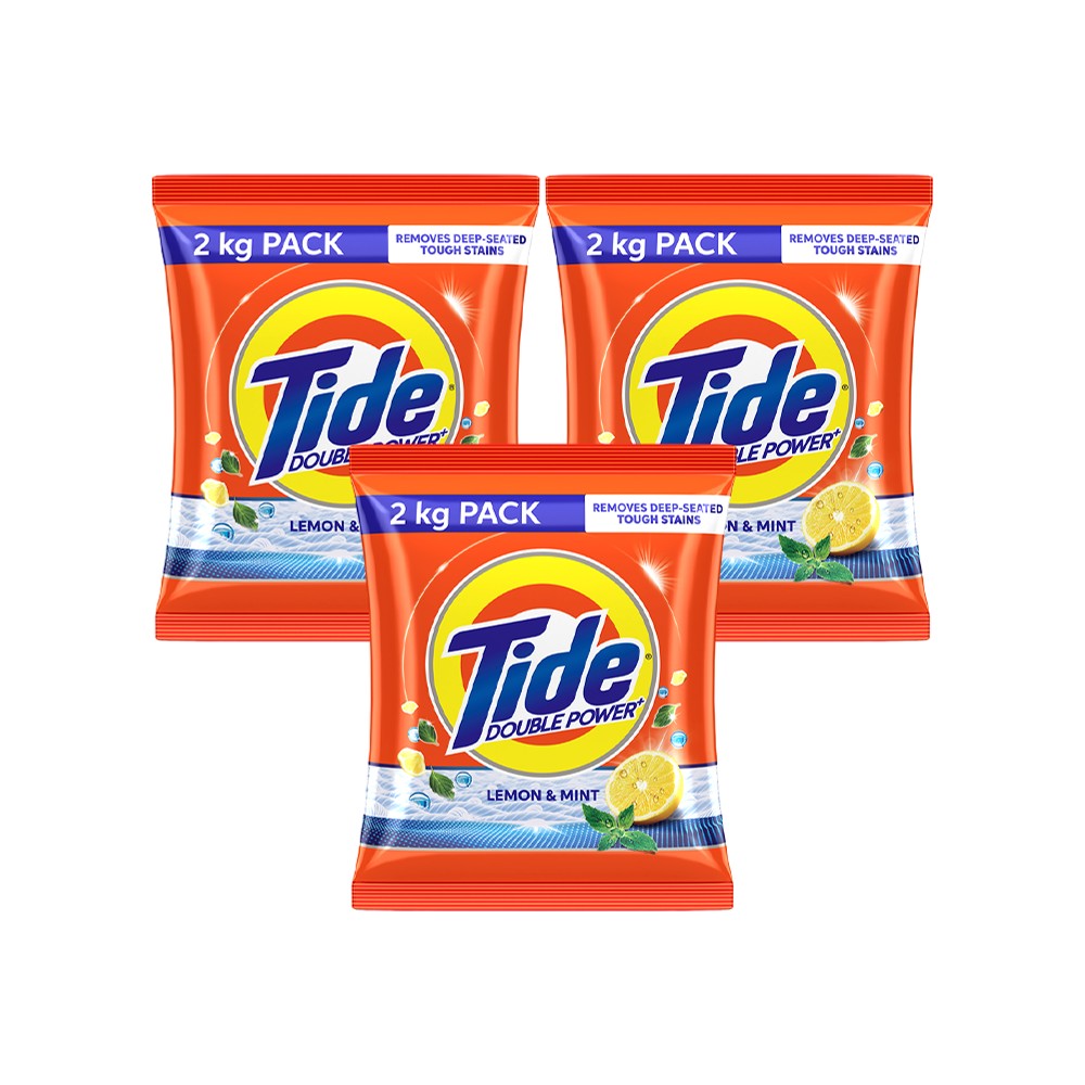 Tide Plus Detergent Powder Lemon & Mint - Pack of 3 Price - Buy Online ...