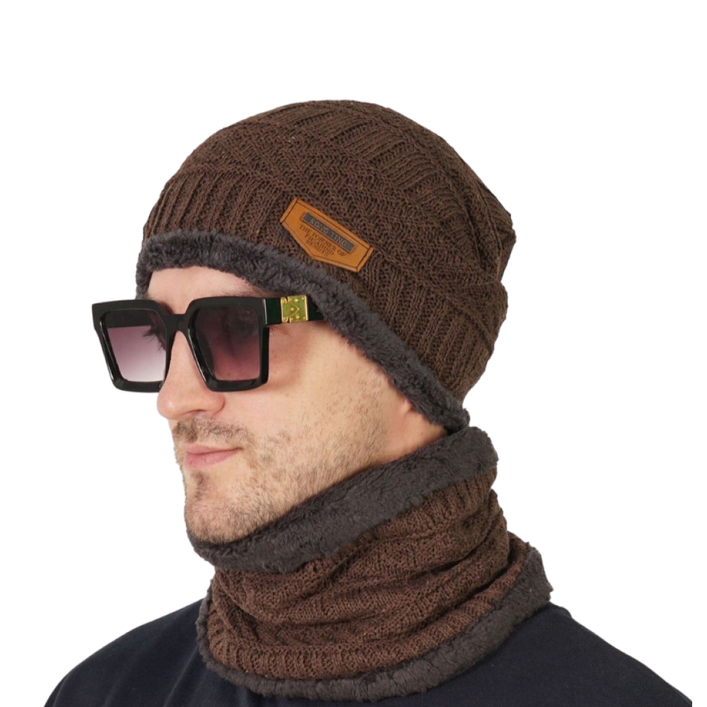 Teemoods Beanie Cap with Muffler (Brown) Price - Buy Online at Best ...