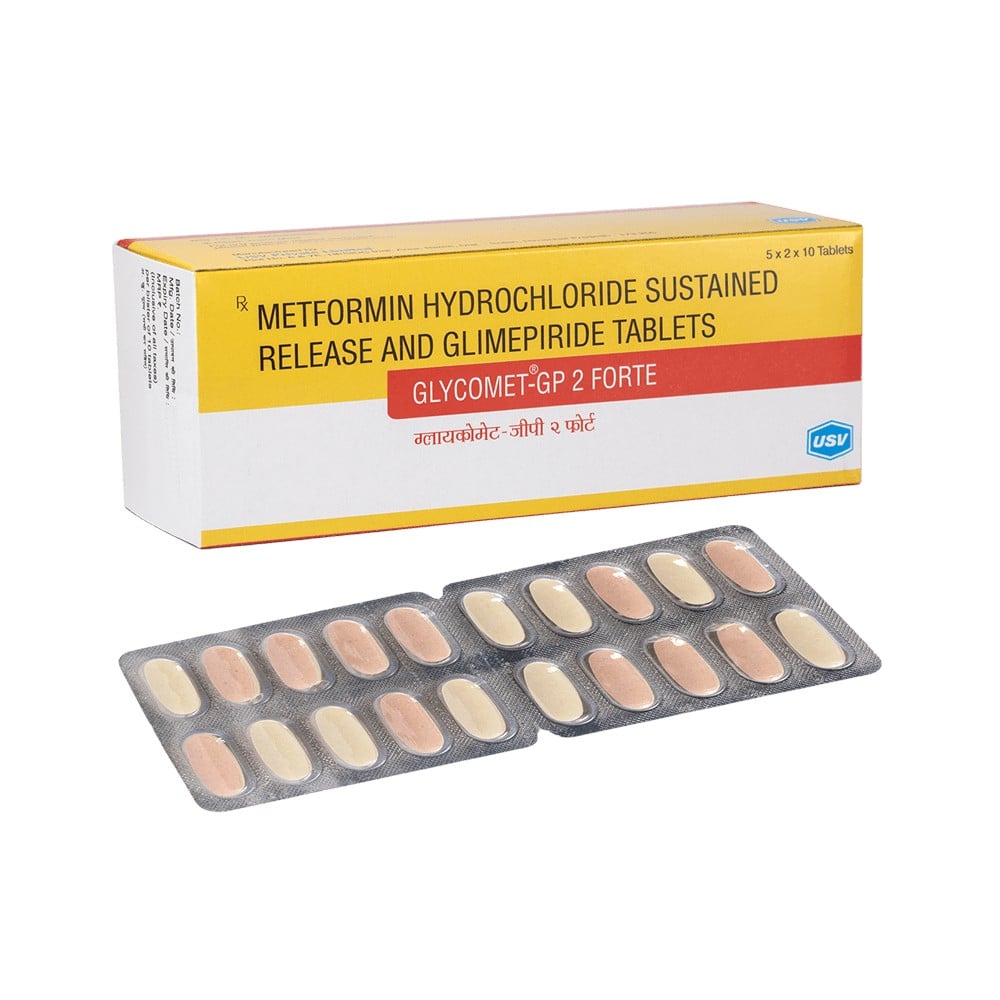 Glycomet GP2 Forte Tablets Price - Buy Online at ₹107 in India