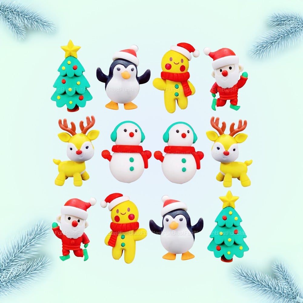 FunBlast Christmas Cute Mini Eraser Set (Multicolour) Price - Buy ...