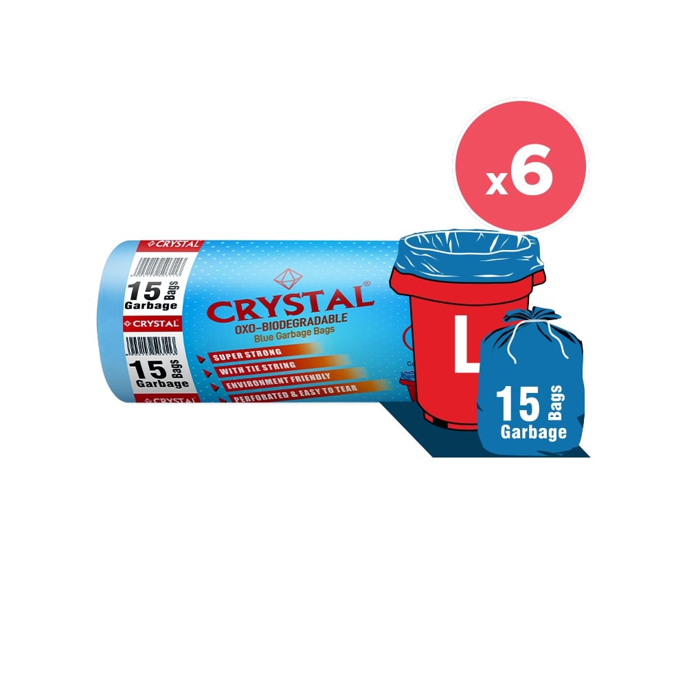 Crystal Garbage Bag (Large, Blue) - Pack of 6 Price - Buy Online at ...