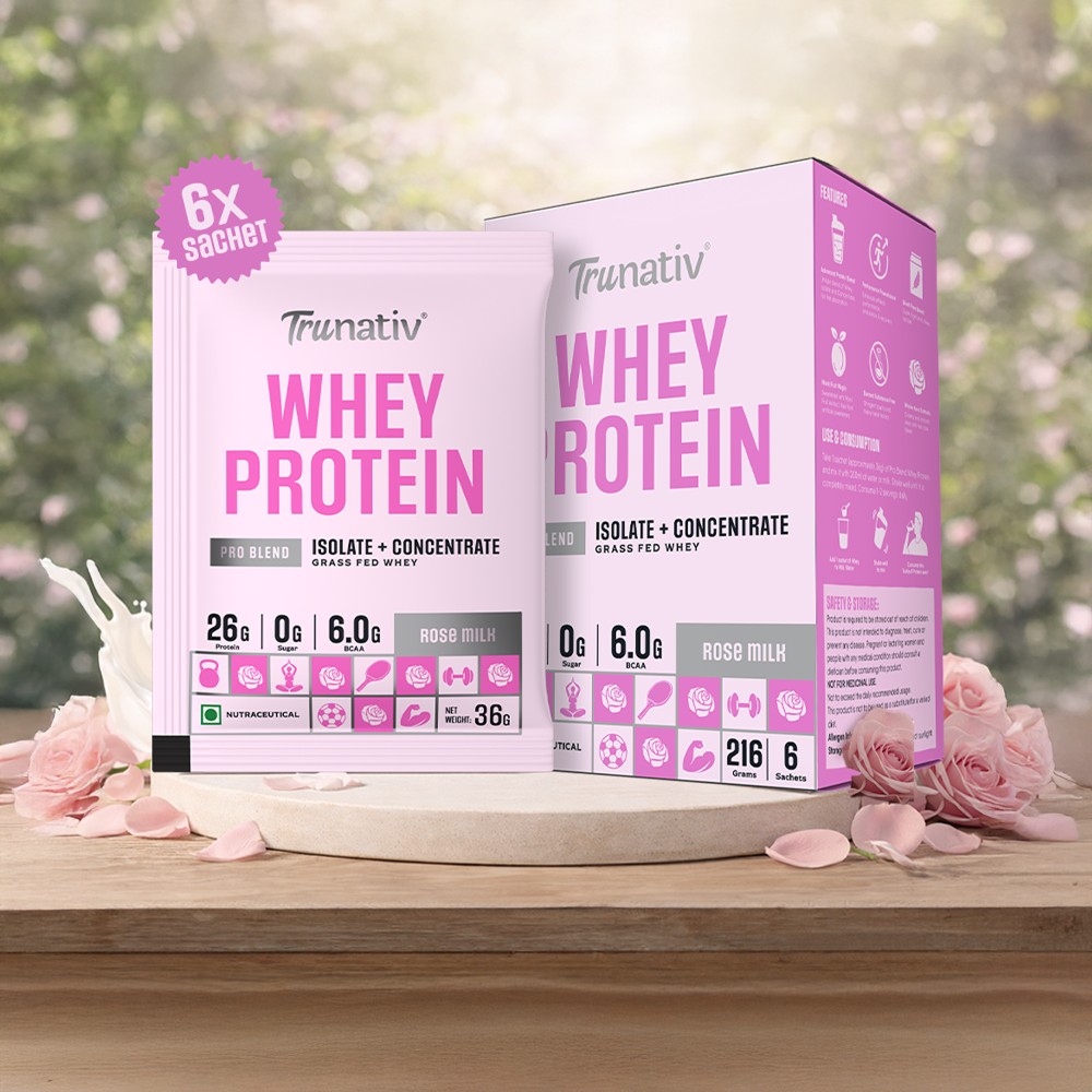Trunativ Pro Blend Whey Protein Sachets (Rose Milk) Price - Buy Online ...