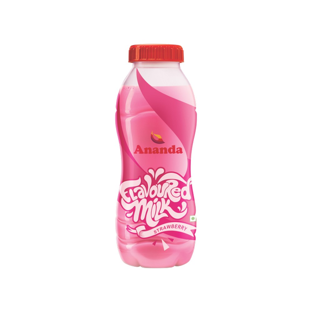 Ananda Strawberry Flavoured Milk x 4 + Coffee Flavoured Milk x 4 Combo ...