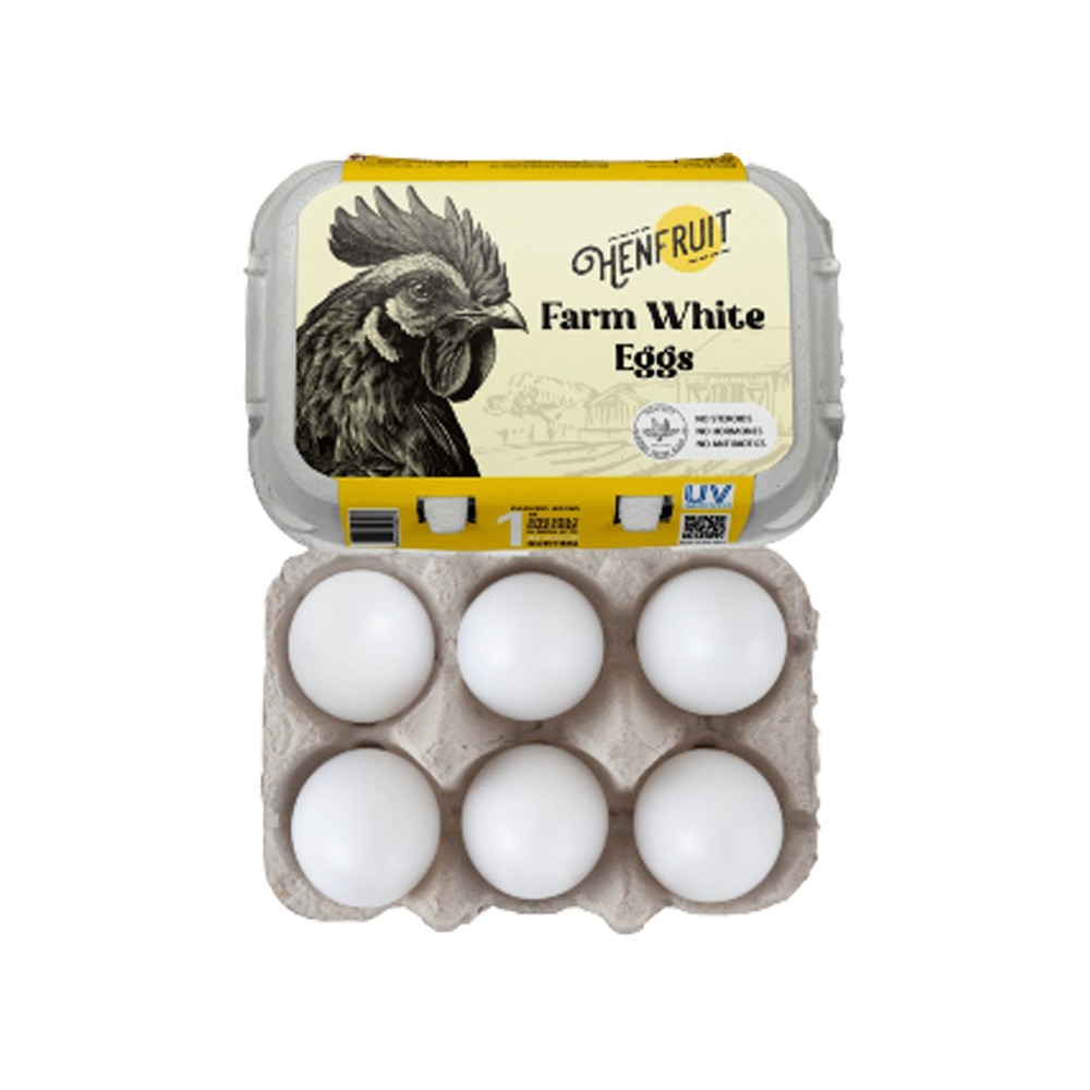 Hen Fruit -6 Farm Fresh Antibiotic Free White Eggs Price - Buy Online ...