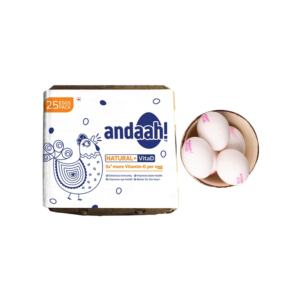 Andaah Natural+ VitaD White Protein Rich Eggs Price - Buy Online at ...