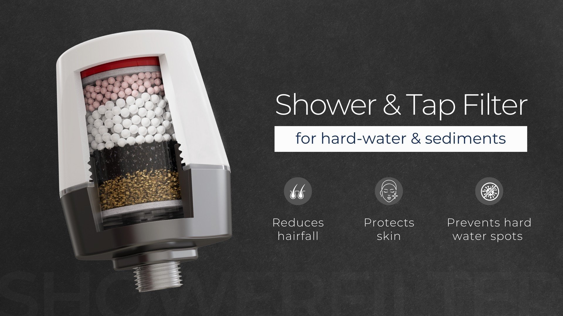 WaterScience Shower and Tap Filter for Hard Water CLEO SFU-717 HHC ...