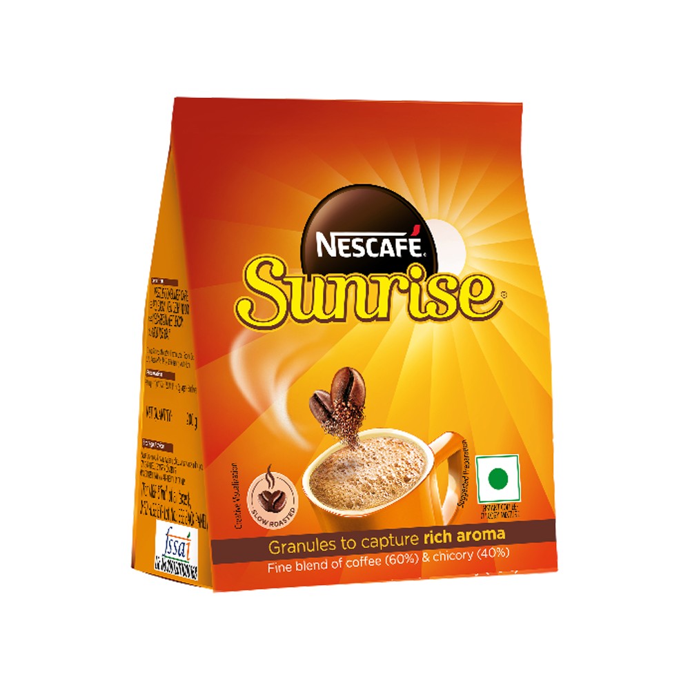 Nescafe Sunrise Instant Coffee Powder, Strong Taste, Coffee-Chicory Mix ...