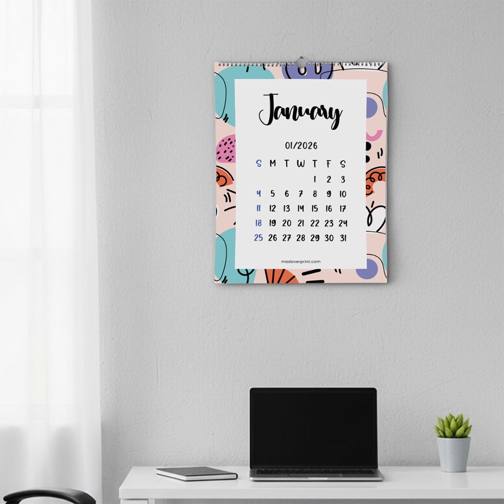 Mad Over Print Pattern Wall Calendar 2026 (Multicolour) Price - Buy ...