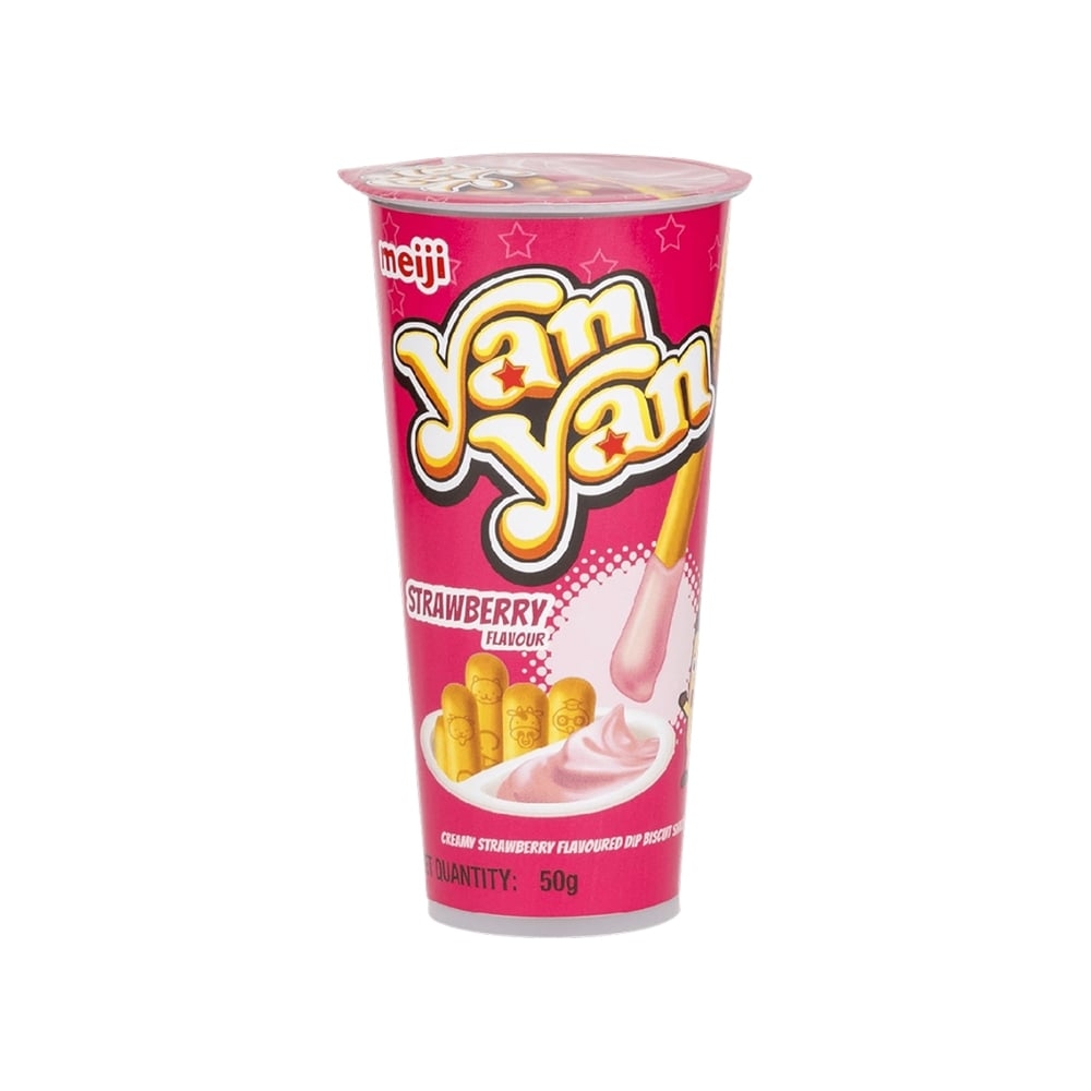Meiji Yan Yan Strawberry Dip Biscuit Sticks Price - Buy Online at Best ...