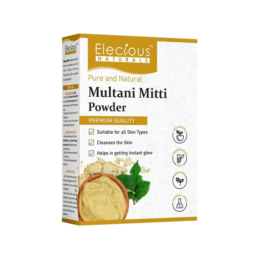 Elecious Natural Multani Mitti Powder Price - Buy Online at ₹155 in India