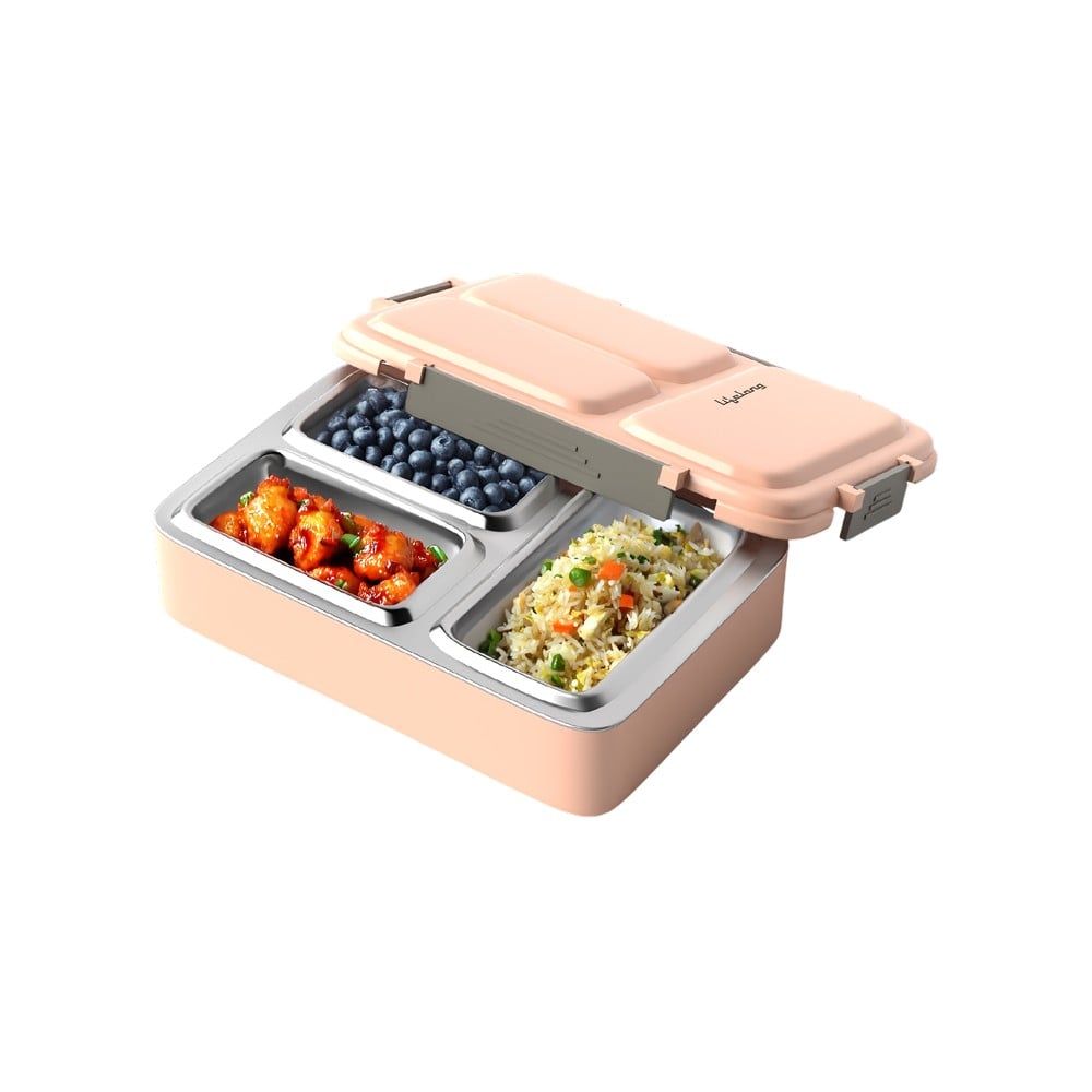 Lifelong Stainless Steel 3 Compartments Bento Lunch Box (700 ml) Price ...