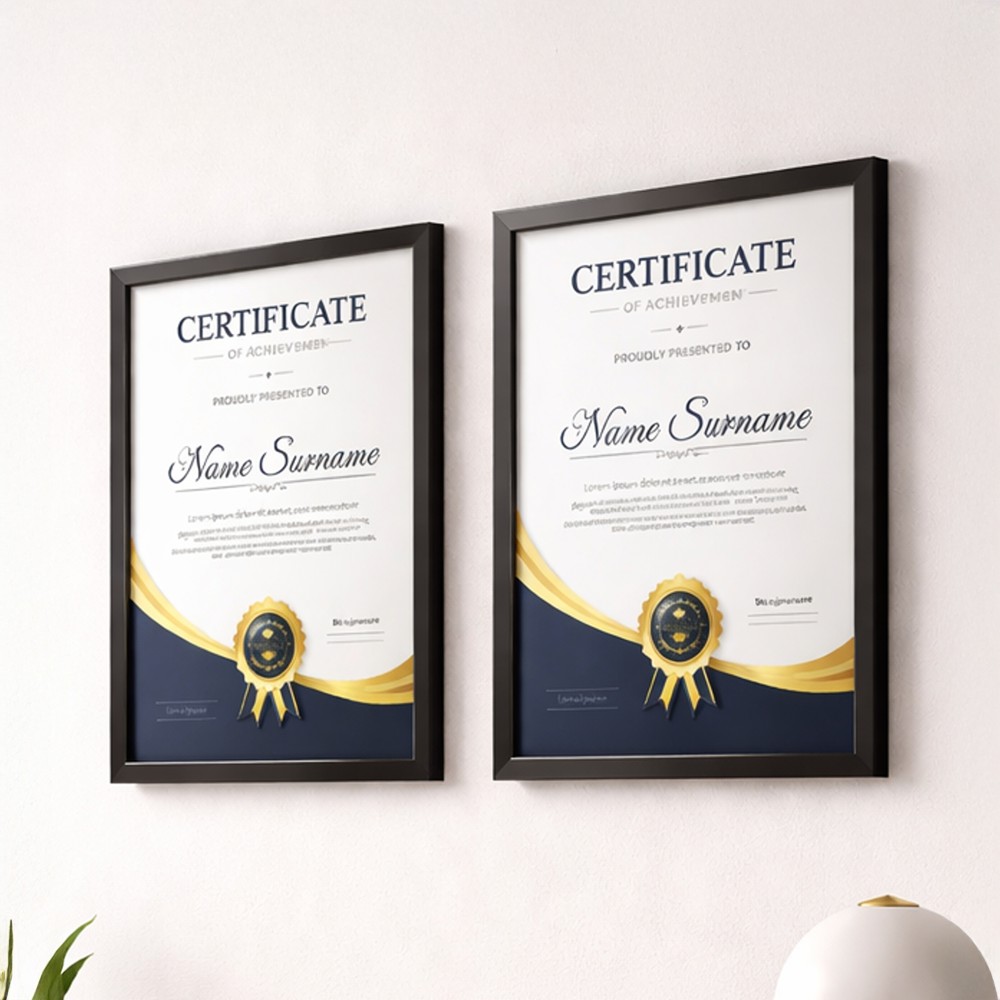 A4 Size Certificate Photo Frame (Black) - Artstreet Price - Buy Online ...
