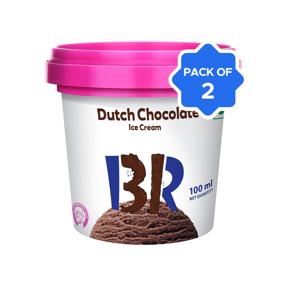 Baskin Robbins Dutch Chocolate Ice Cream Cup - Pack of 2 Price - Buy ...