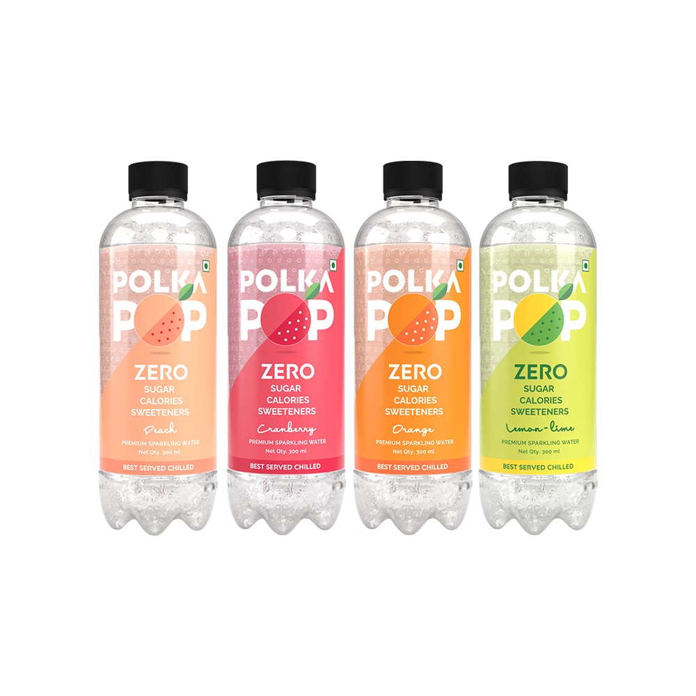 Polka Pop Zero Sugar Lemon-Lime Sparkling Drink + Zero Sugar Peach ...