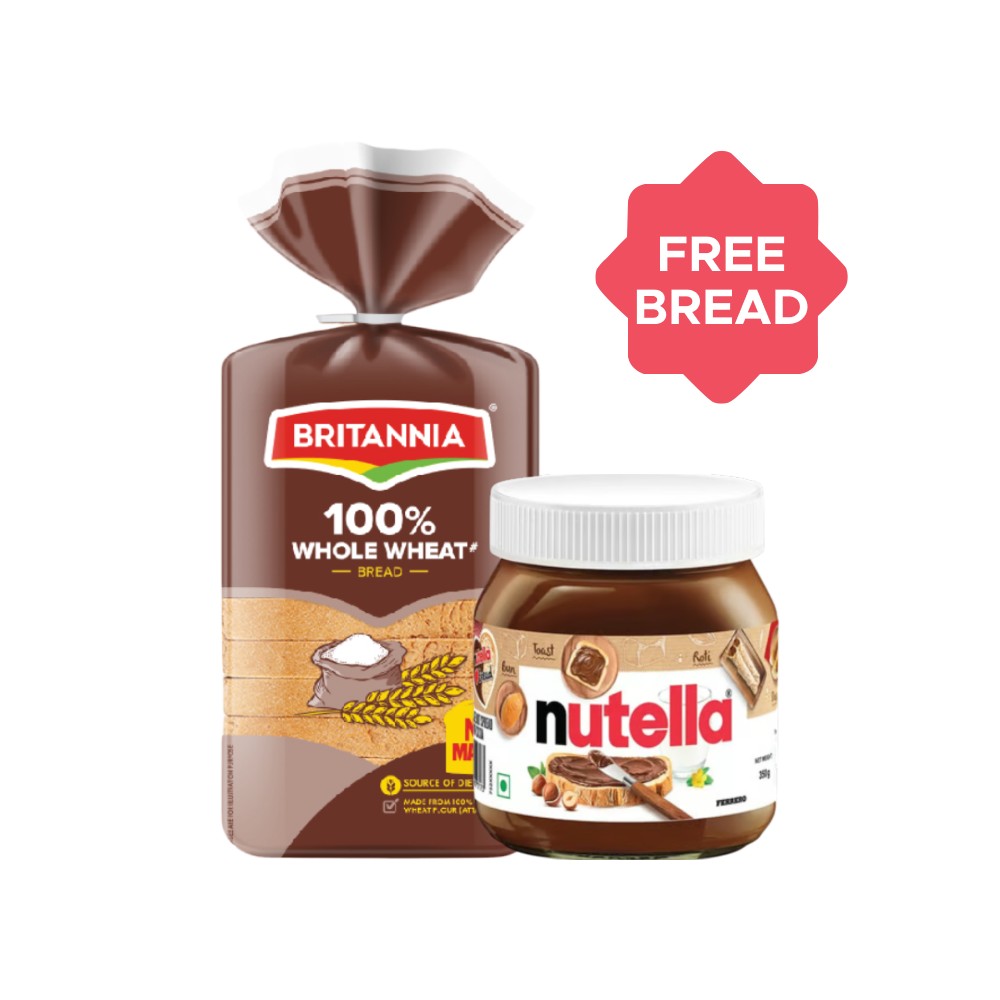 Nutella Hazelnut Chocolate Spread with Cocoa - 350 g + Britannia 100% ...