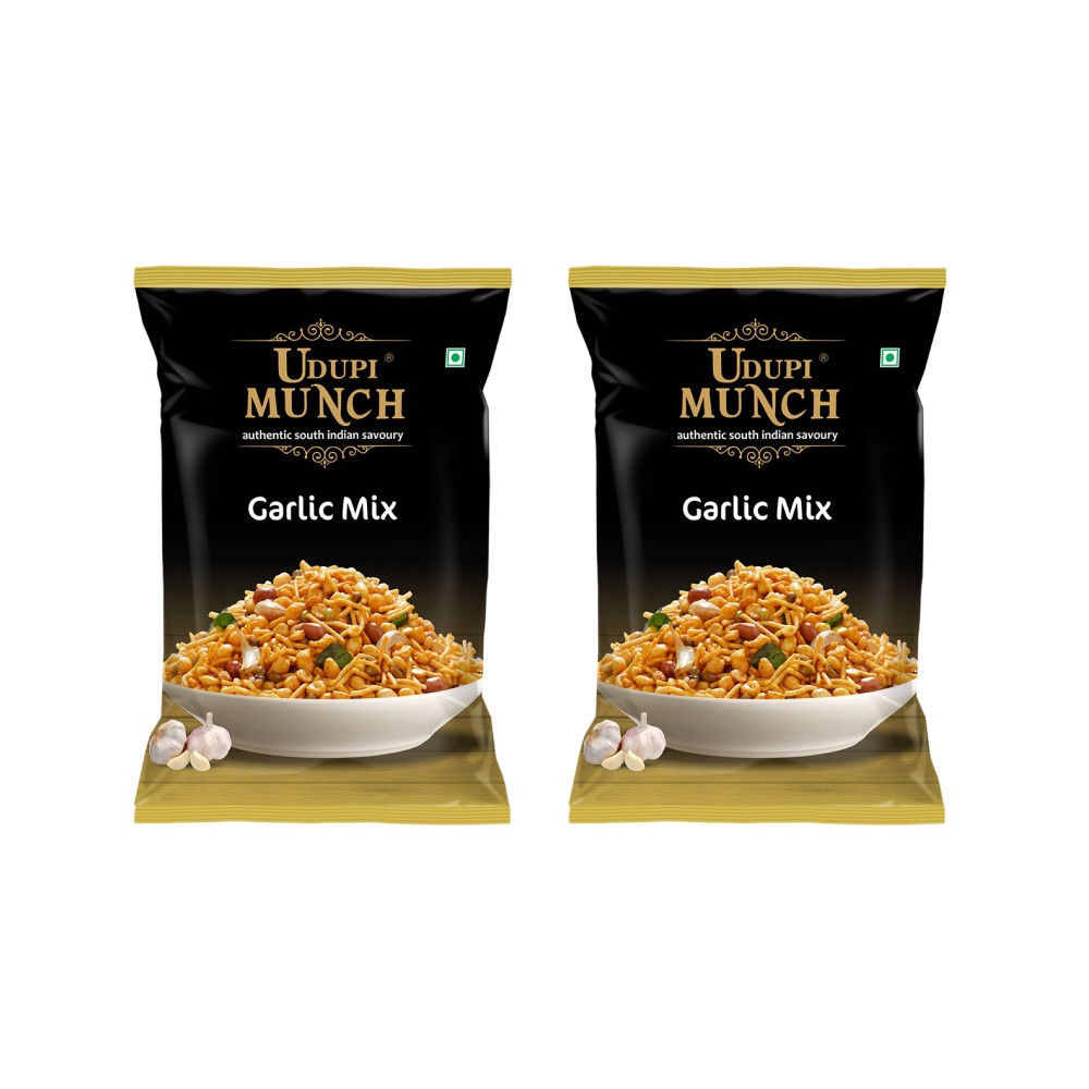 Udupi Munch Garlic Mixture Namkeen - Pack of 2 Price - Buy Online at ...