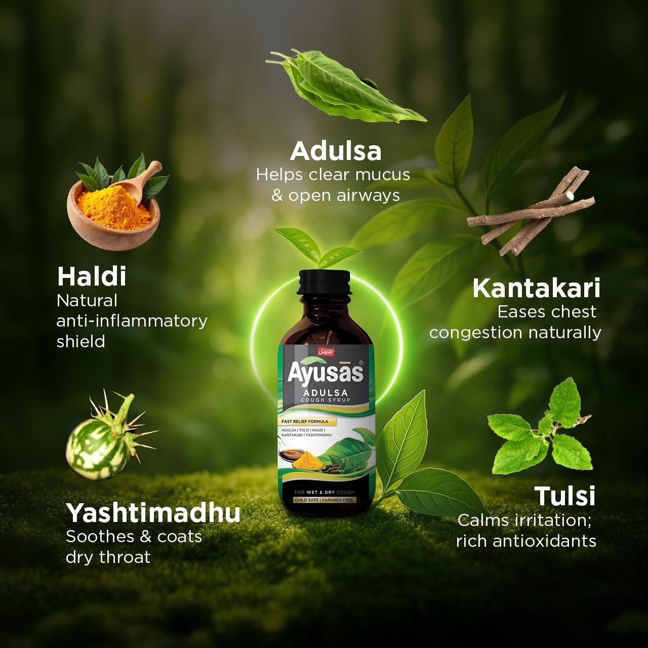 Ayusas Adulsa Ayurvedic Cough Syrup Price - Buy Online at Best Price in ...