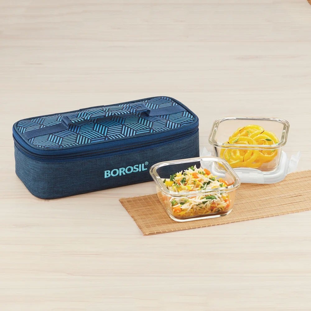 Borosil Glass Foodluck Lunch Box, Horizontal (320 ml) Price - Buy ...