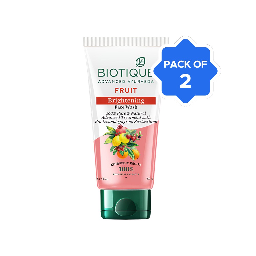 Biotique Fruit Brightening Face Wash - Pack of 2 Price - Buy Online at ...