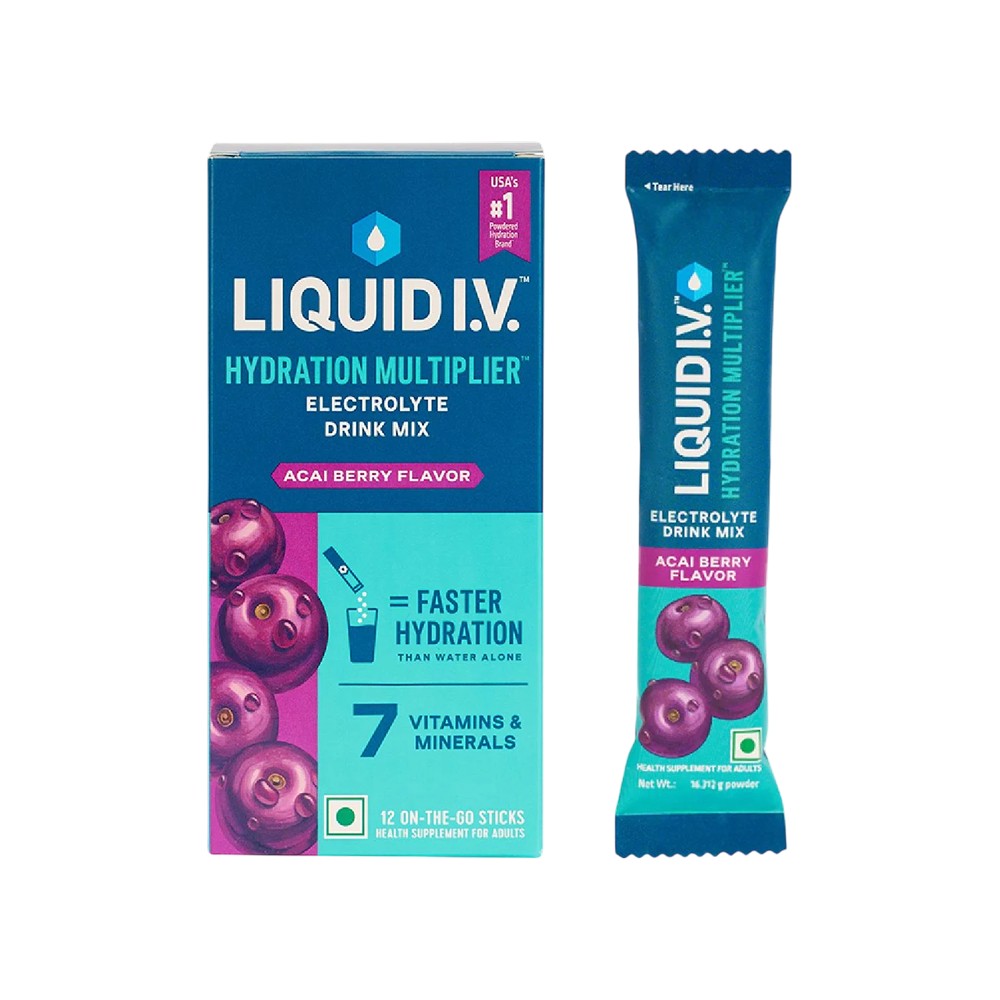 Liquid IV Hydration Multiplier Acai Berry Electrolyte Drink Mix Price ...