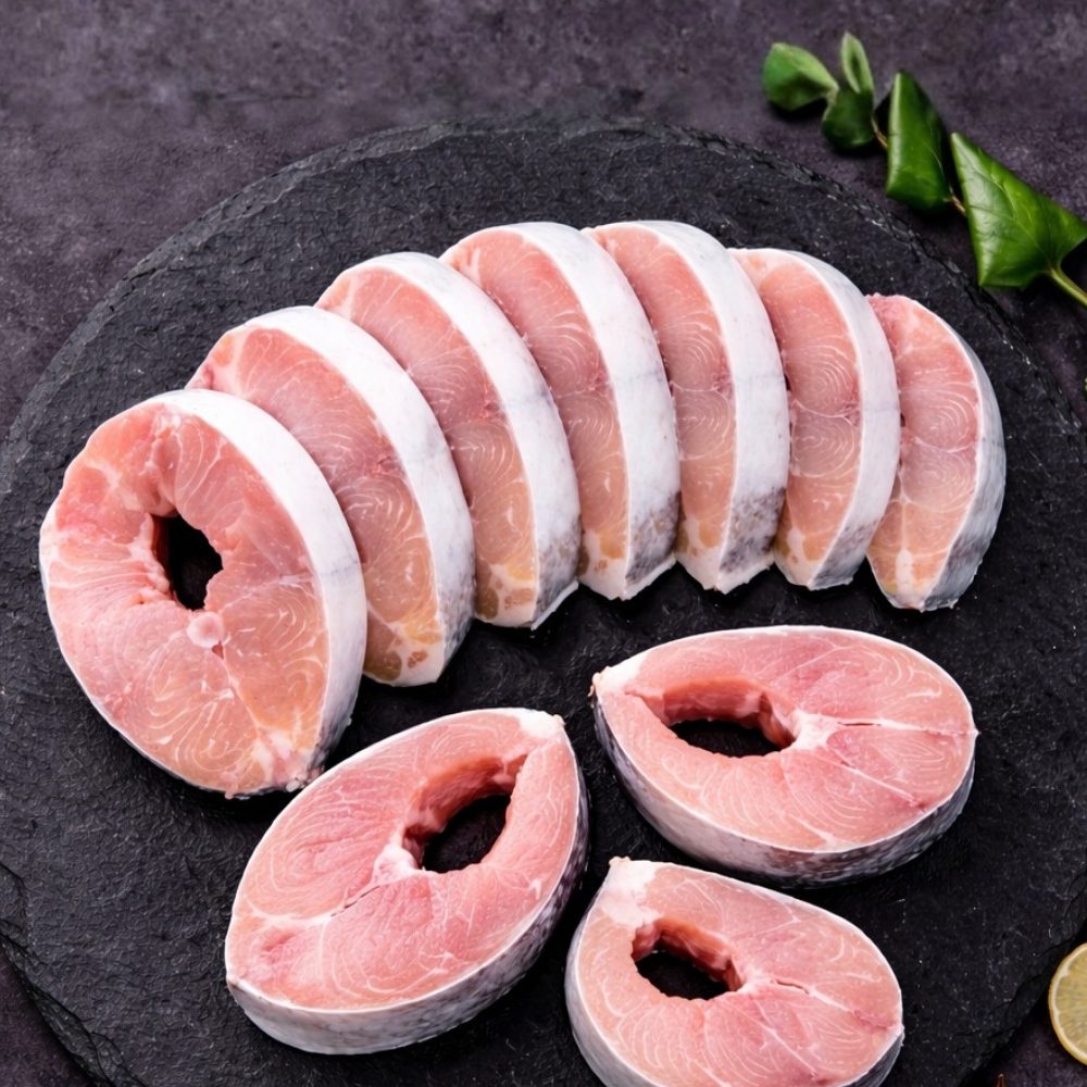 Cambay Tiger Fresh Shingada Fish Steaks Price - Buy Online at Best ...