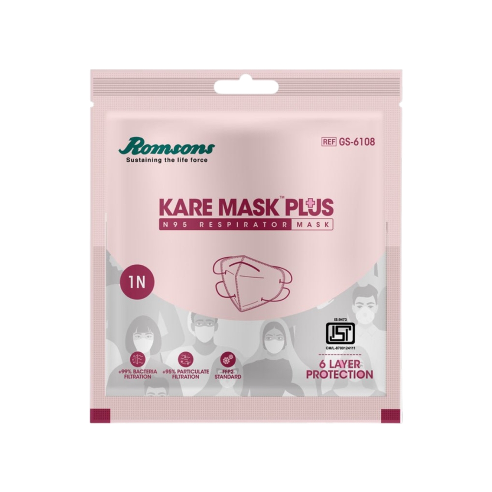 Romsons Kare Mask Plus, N95 (6-Layer Protection, White) Price - Buy ...