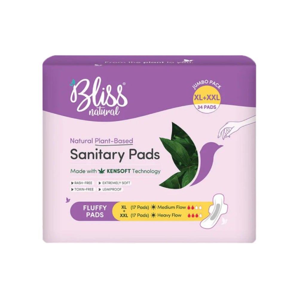 Bliss Natural Plant Based Fluffy Sanitary Pads Price - Buy Online at ...